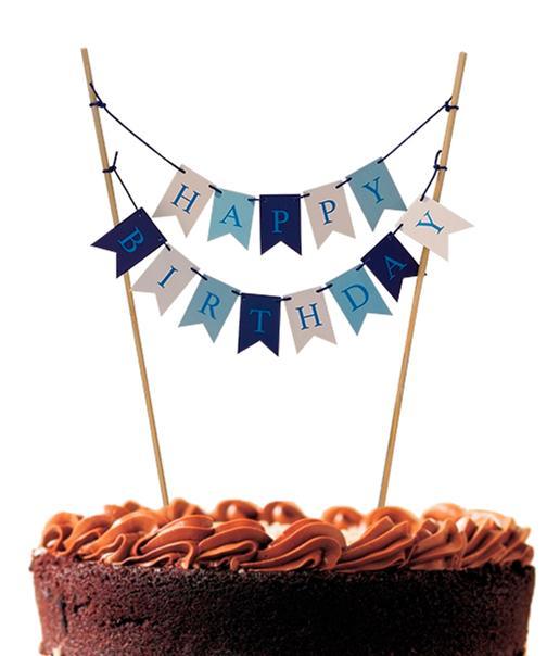 CakeTopper banderines azules – Globo City